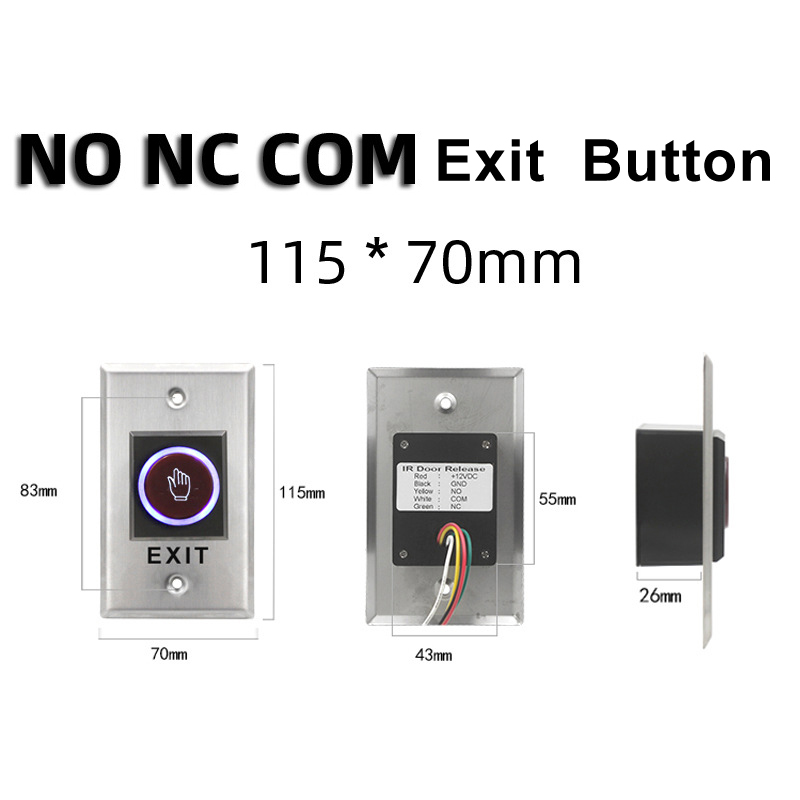 Infrared Sensor Switch No Touch Contactless Door Release Sensor with ...