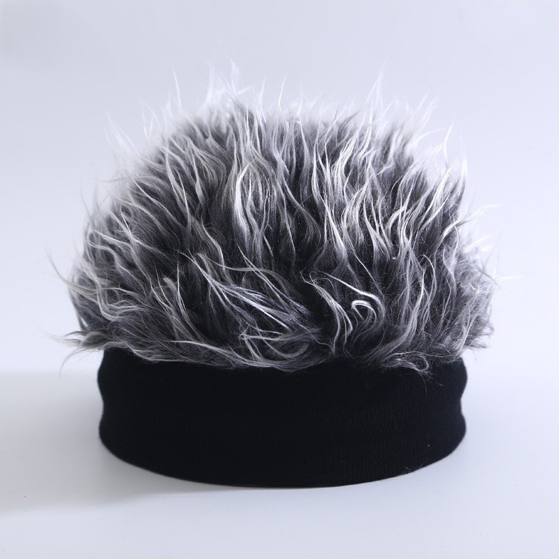 Men's Trendy Wig Hat - Short Hair Hip-Hop Cap with Realistic Fake Hair ...