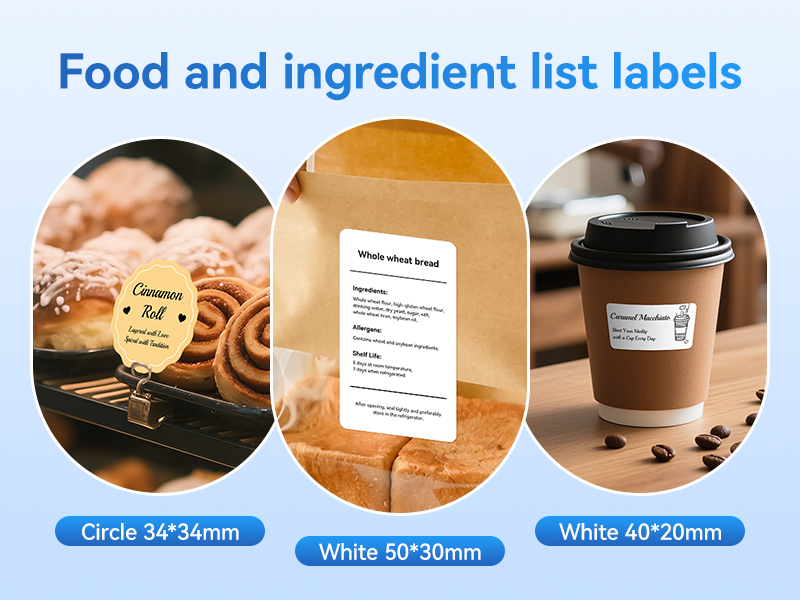 Niimbot B1 Label Printer Food Label Printer Mini Label Maker Barcode ...