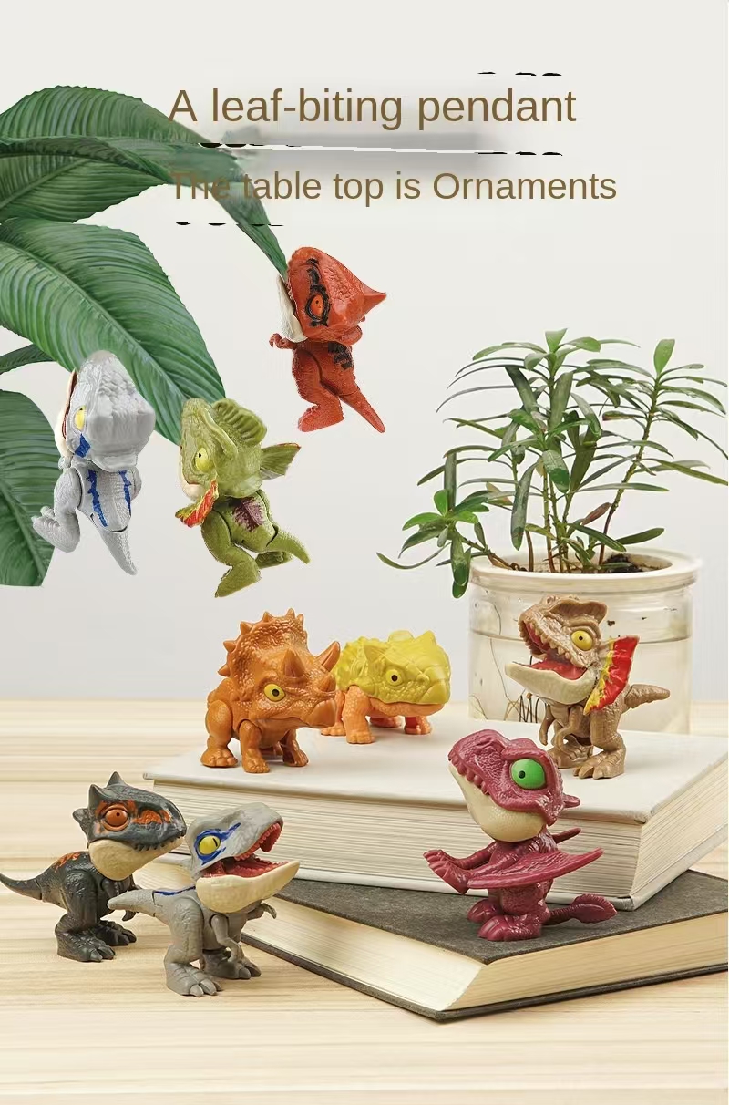 Q Cute Animal Dinosaur Toy Tyrannosaurus Triceratops Bite Finger ...