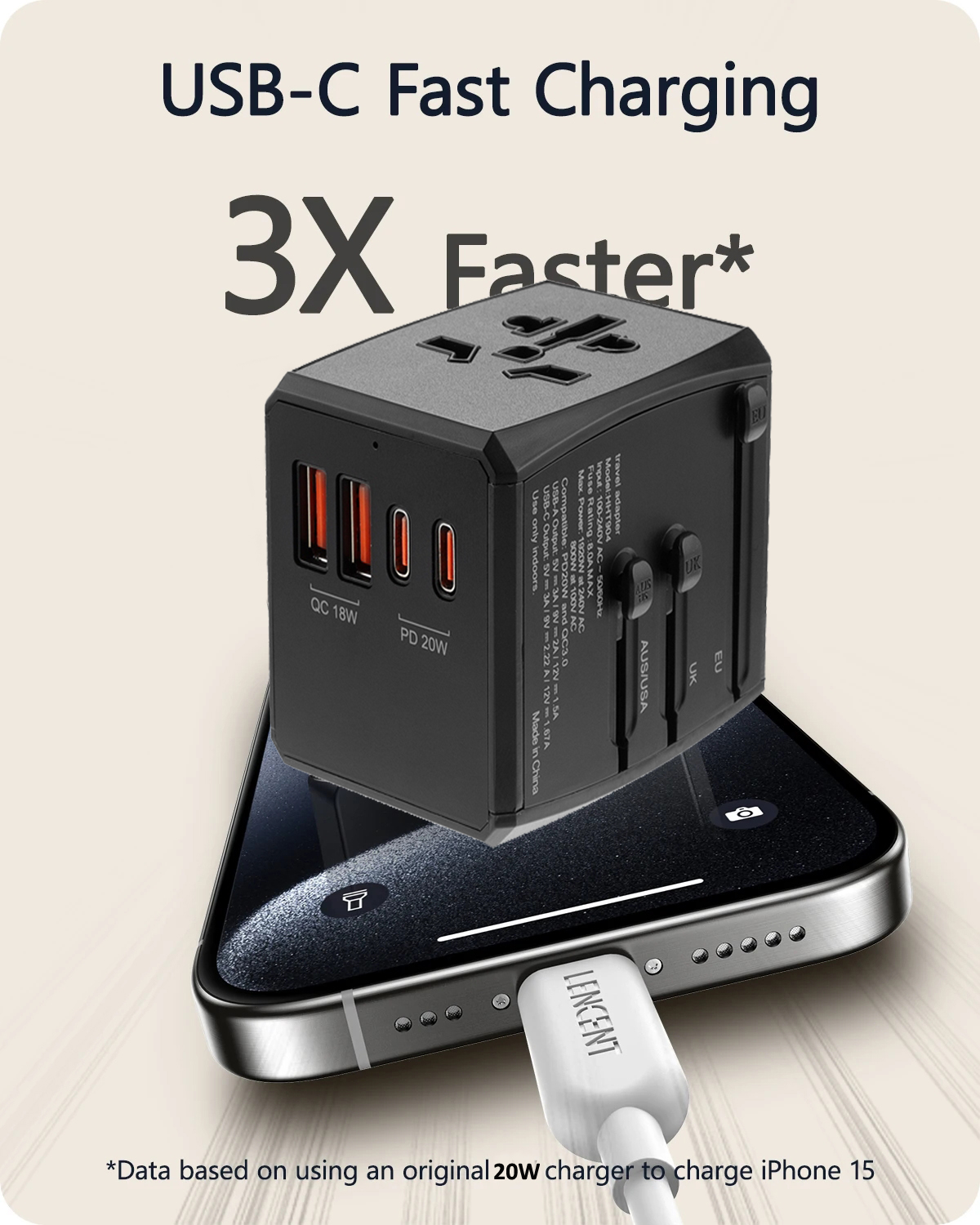 Universal Compact Travel Adapter Wall Plug Worldwide Travel Plug ...