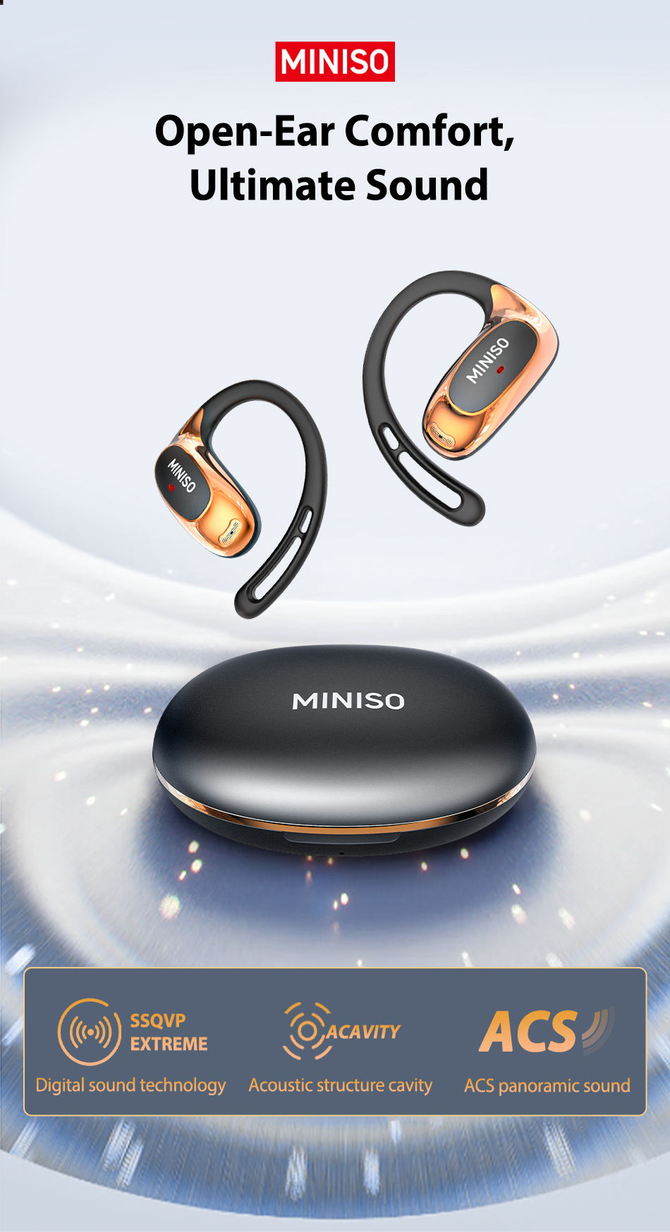 MINISO MS202 AI Translator Earbud Wireless Earphone Bluetooth 6.0 Smart ...