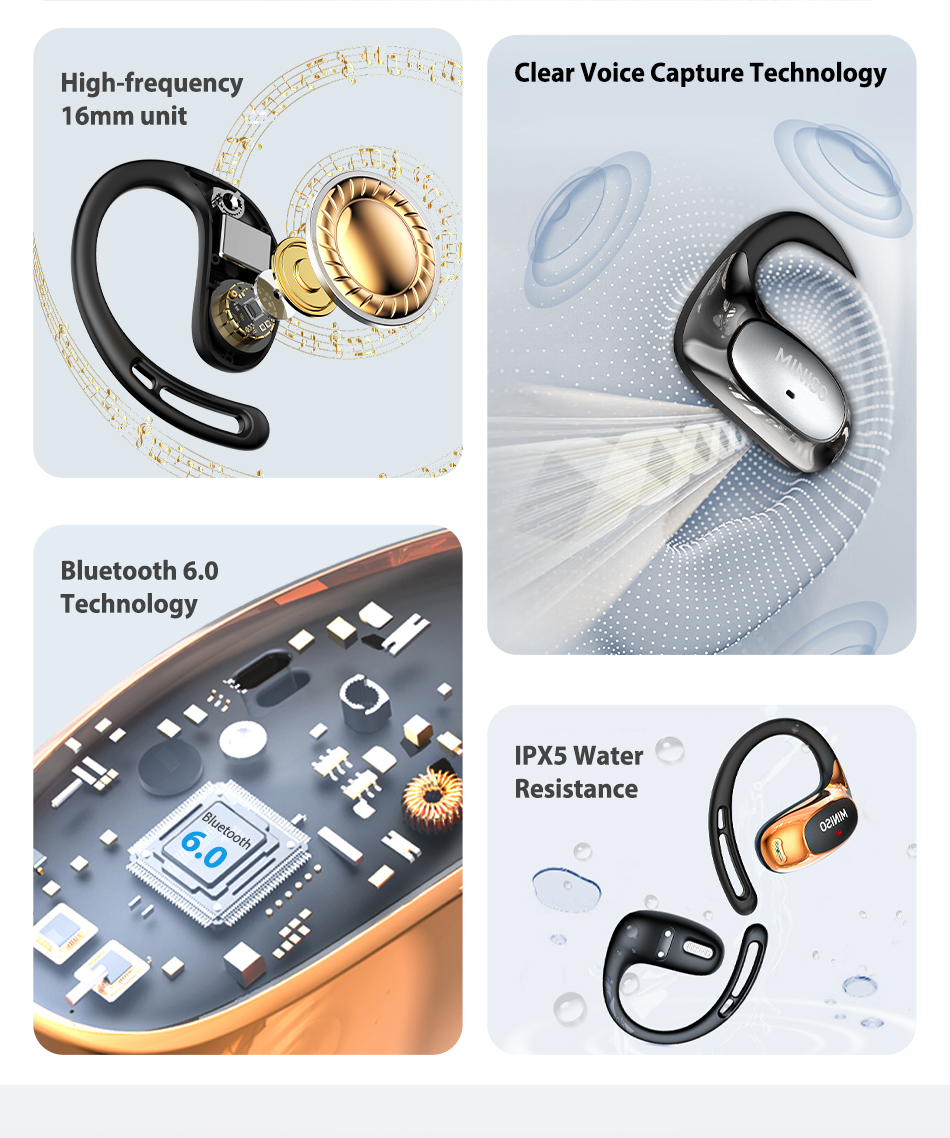 MINISO MS202 AI Translator Earbud Wireless Earphone Bluetooth 6.0 Smart ...