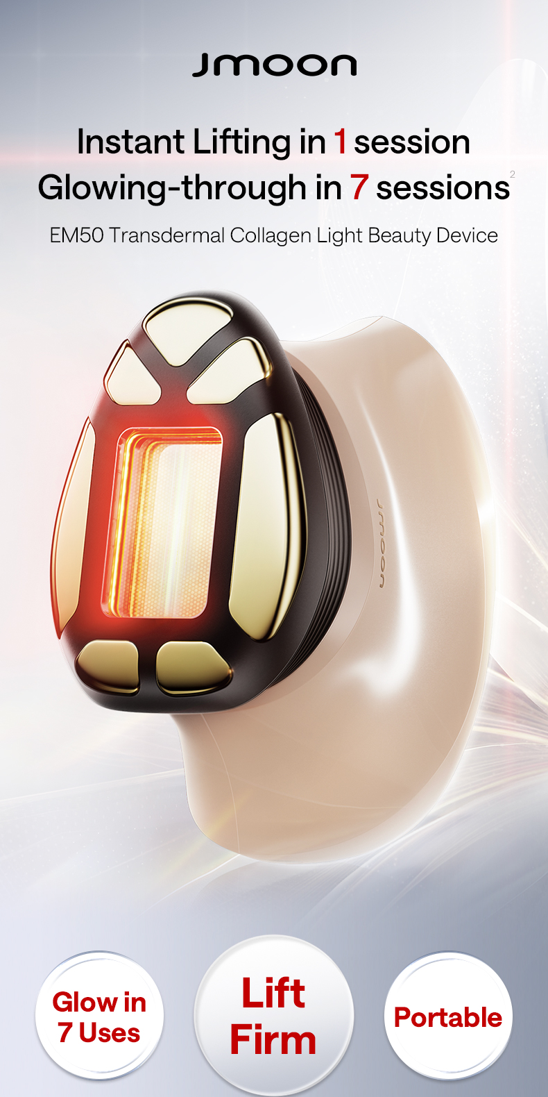 Jmoon EM50 Transdermal Collagen Light Beauty Device 极萌透皮胶原光美容仪【MY ...