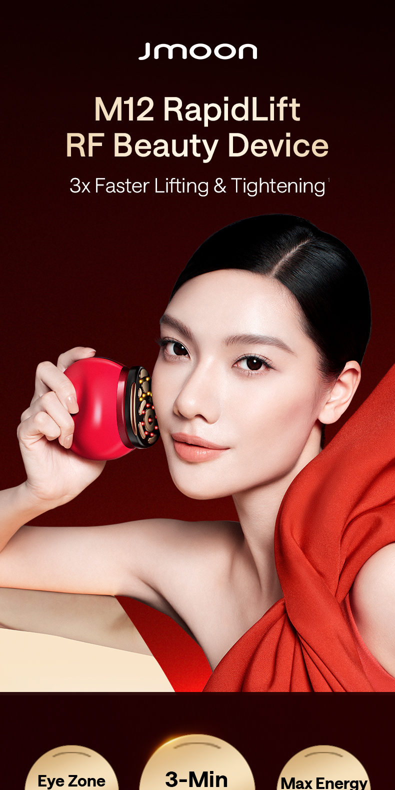 【MY Shipping + 1 Year Warranty】M12 Jmoon Iron Beauty Device 3x Lift and Tighten Skin Home Use RF ...