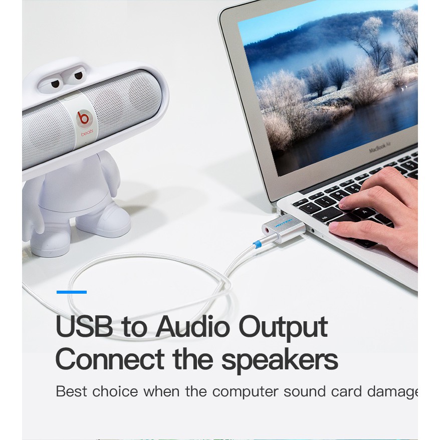 vention External USB 3.5mm Aux Mic Adapter Stereo Audio Sound Card | Shopee Malaysia