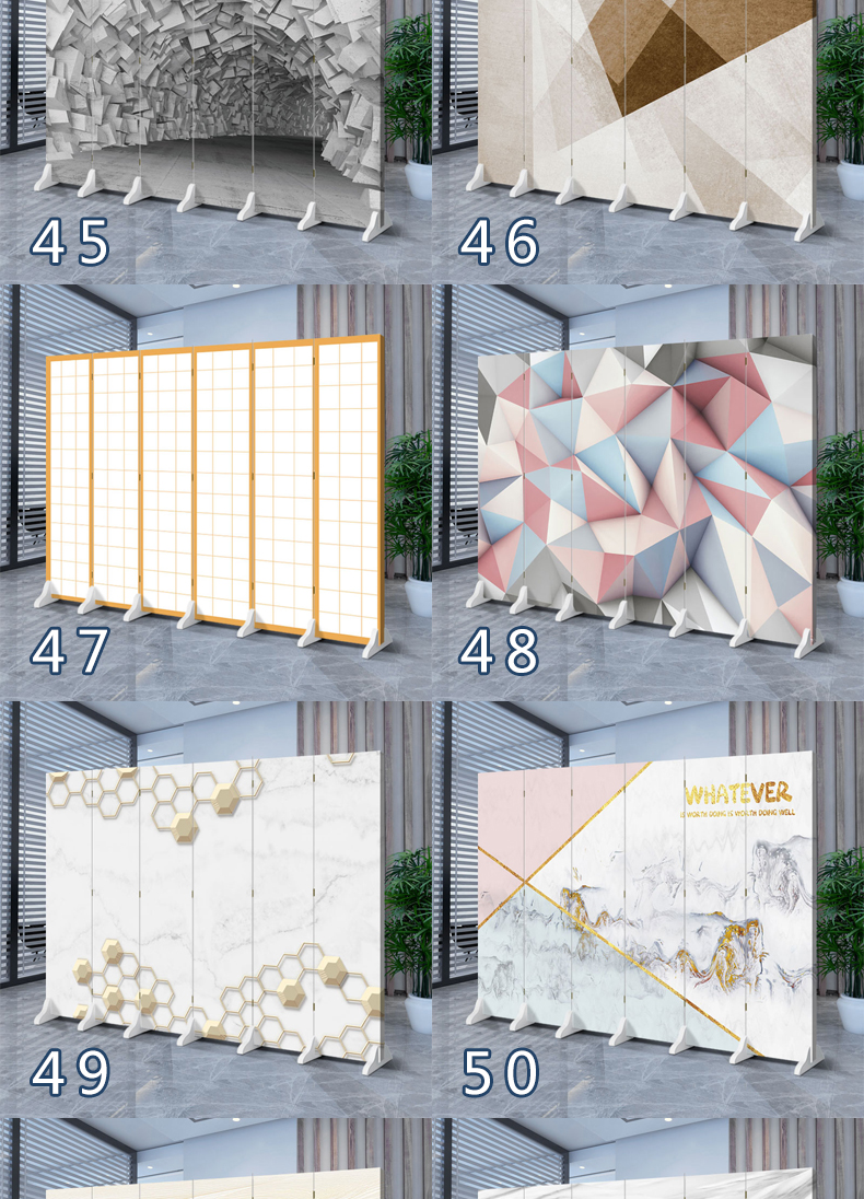 Pure White Scandinavian Room Divider - Branded Office Partition Folding ...