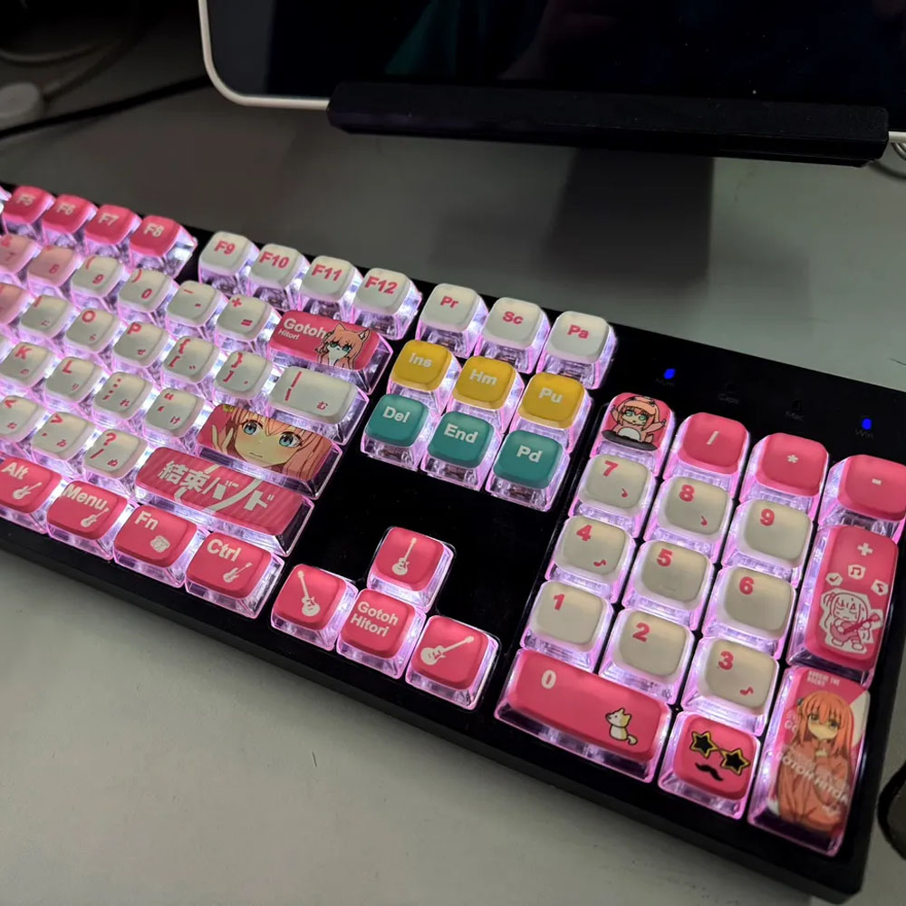 Bocchi The Rock Keycap OEM Profile 120 Keys PBT PC Dye Sublimation ...
