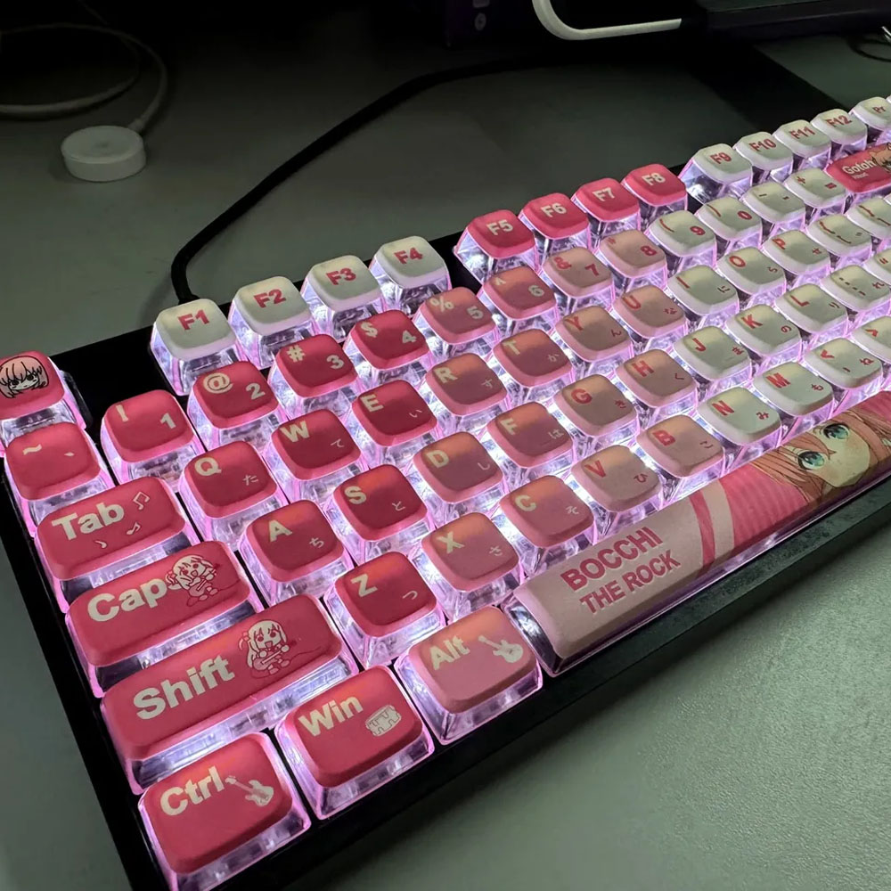 Kita Ikuyo Keycaps OEM Profile 120 Keys PBT PC Dye Sublimation Light ...