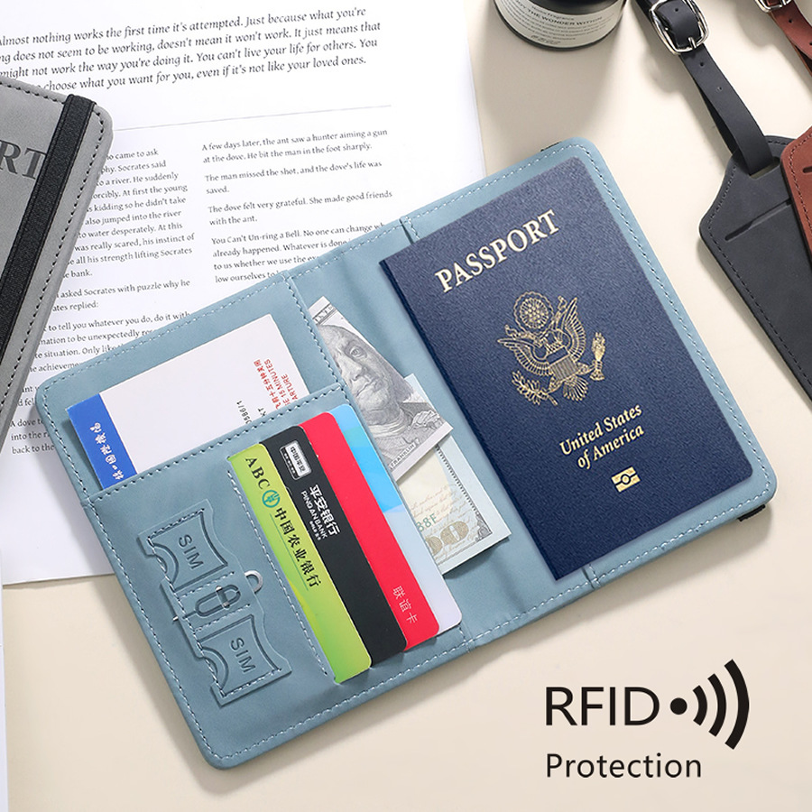 RFID Blocking Passport Holder - Secure Travel Wallet For Cards ...