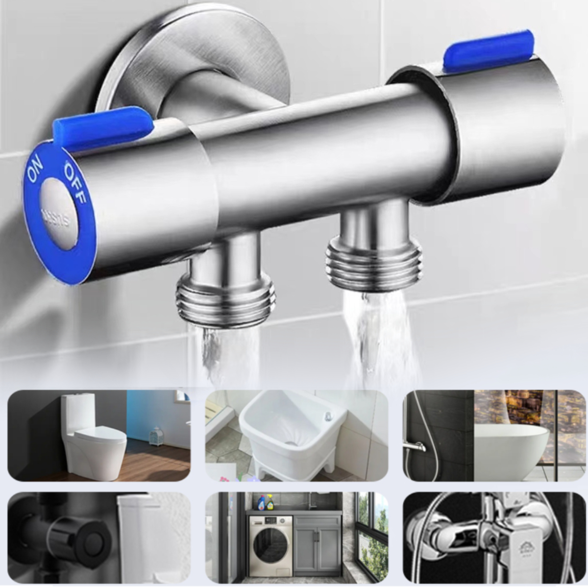 [HOUSGOOD]Kitchen kepala paip two-way angle valve stainless steel ...