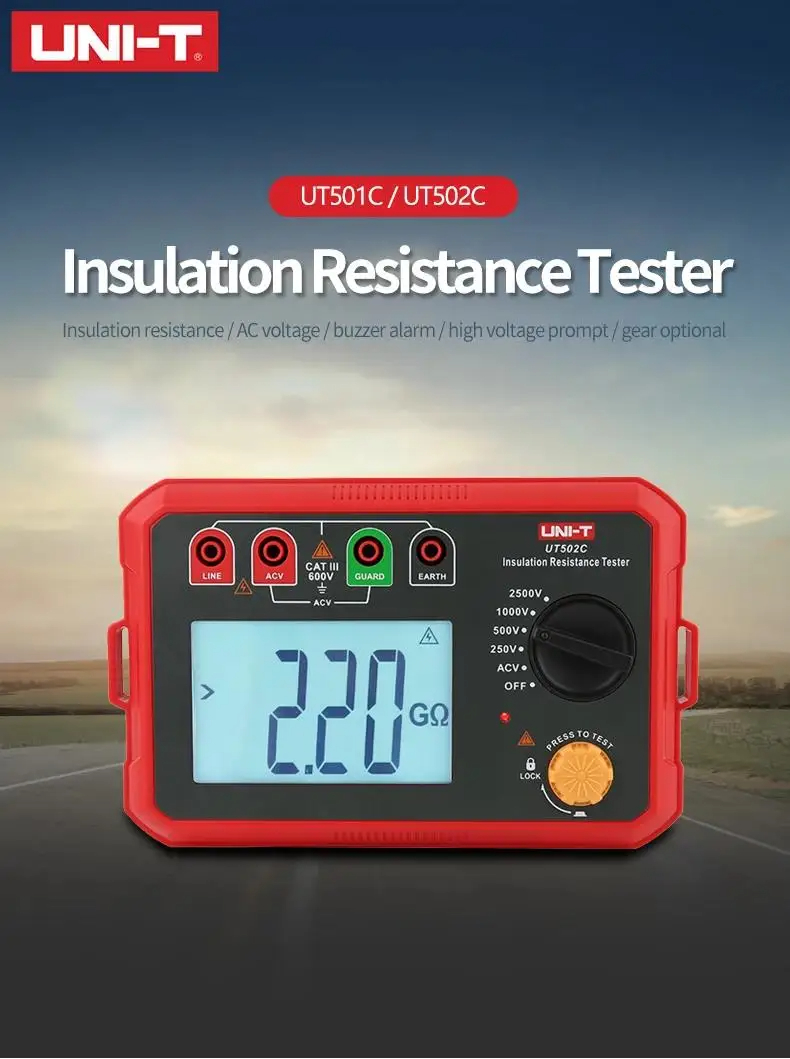 UNIT-UT501C UT502C Insulation Resistance Tester Megohmmeter Ground ...