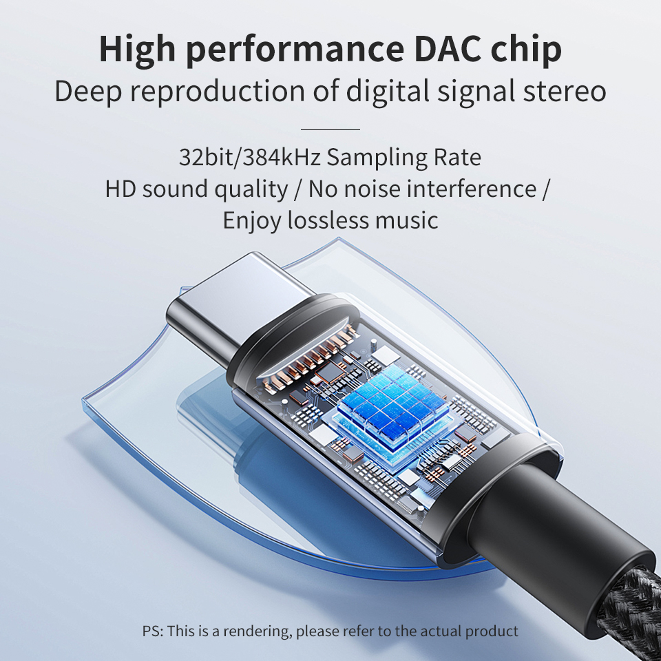 KBEAR Shadow High performance DAC chip HiFi Lossless Sound Type-C to 3 ...