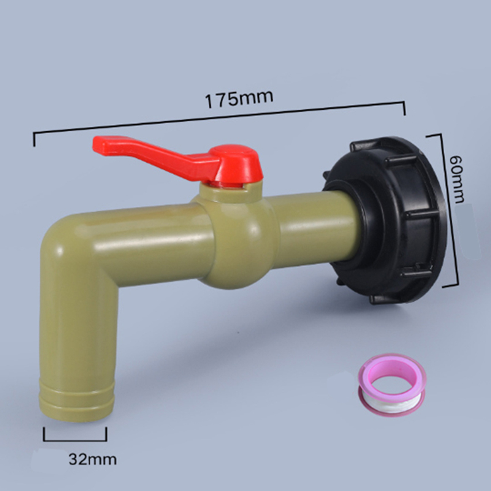 IBC Tonne Bucket Valve Reducing Ball Valve Fitting Adapter Extension ...