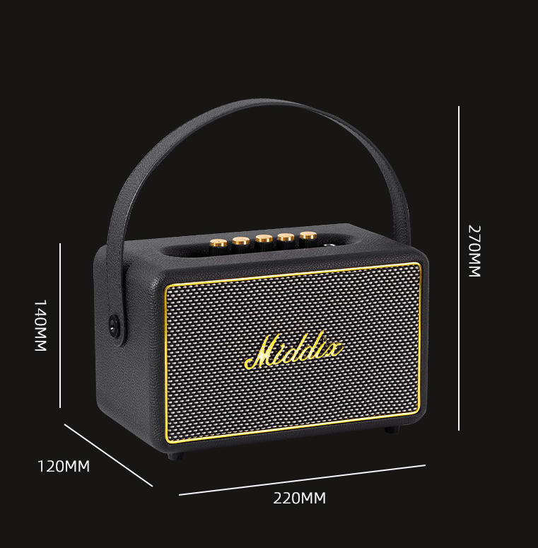 Middix Outdoor Portable Bluetooth Speaker with Built-in Battery AUX ...