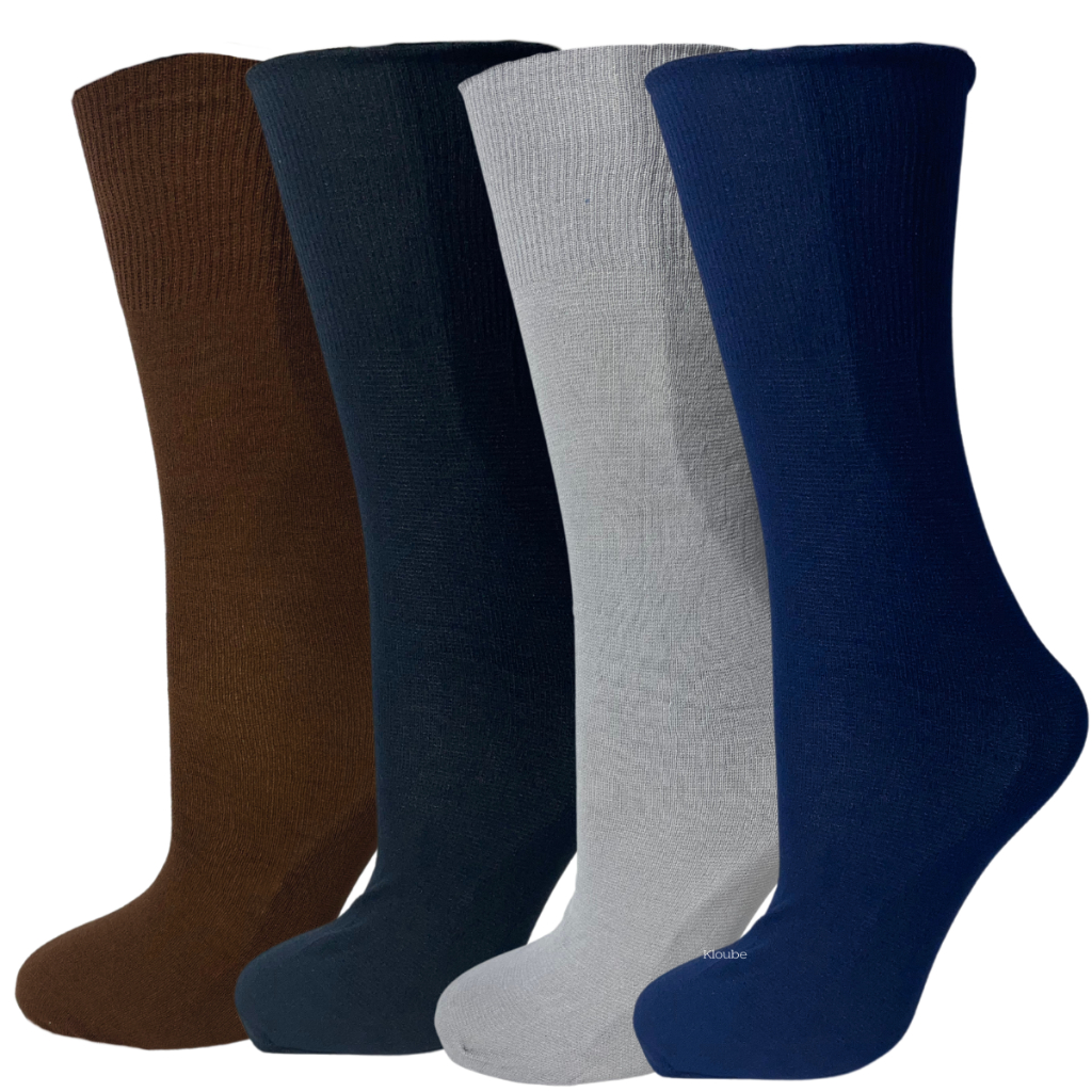 6/12-Pack Men's Socks for Business & Work - Classic Solid Color Formal ...