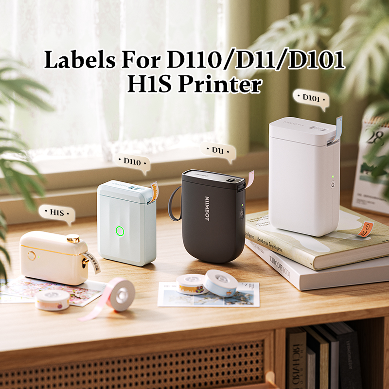 【3 Rolls】Niimbot D11/D110/D101 White Label Sticker Waterproof Label ...