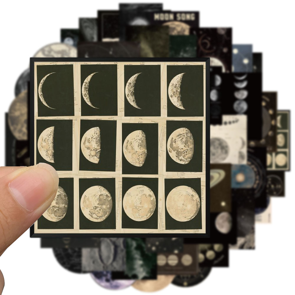 [Large Sticker]50pcs Retro Astronomy Universe Planets Stickers Galaxy ...
