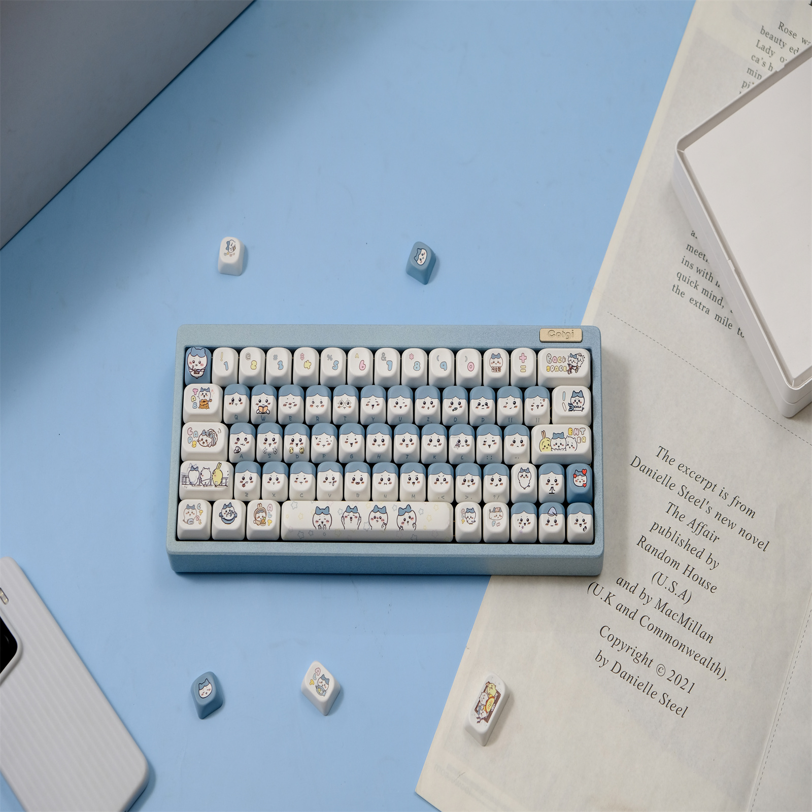 Hachiware Keycaps 126 Keys PBT Material MOA Profile for CHERRY MX ...