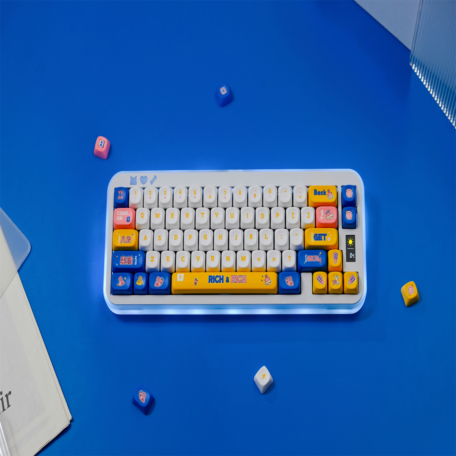 Money RICH Keycaps 126 Keys PBT Material MOA Profile for CHERRY MX ...