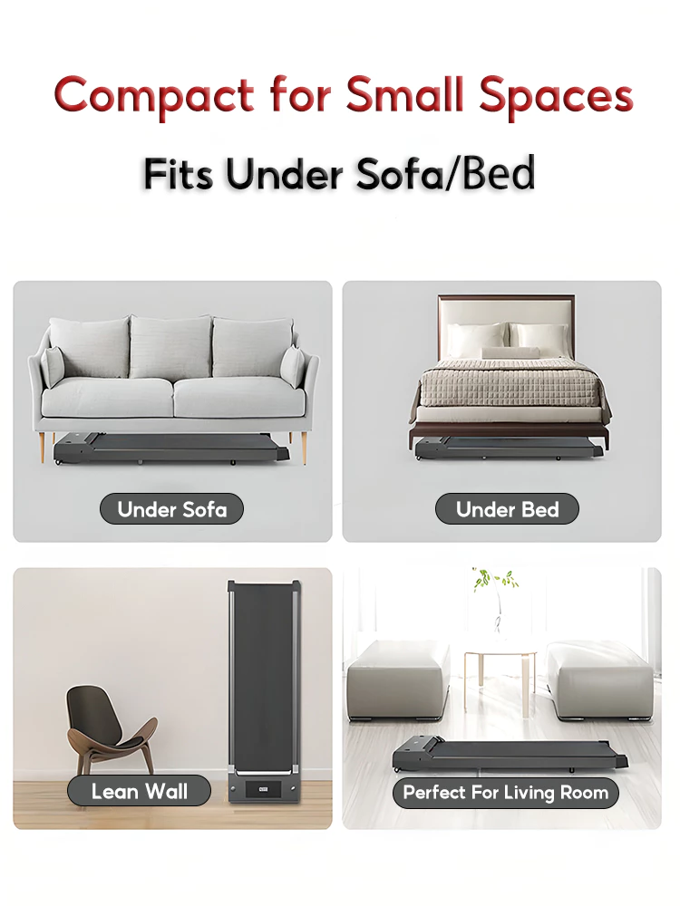 Luckinmall Walking Treadmill Indoor Running Walking Pad Foldable Smart ...