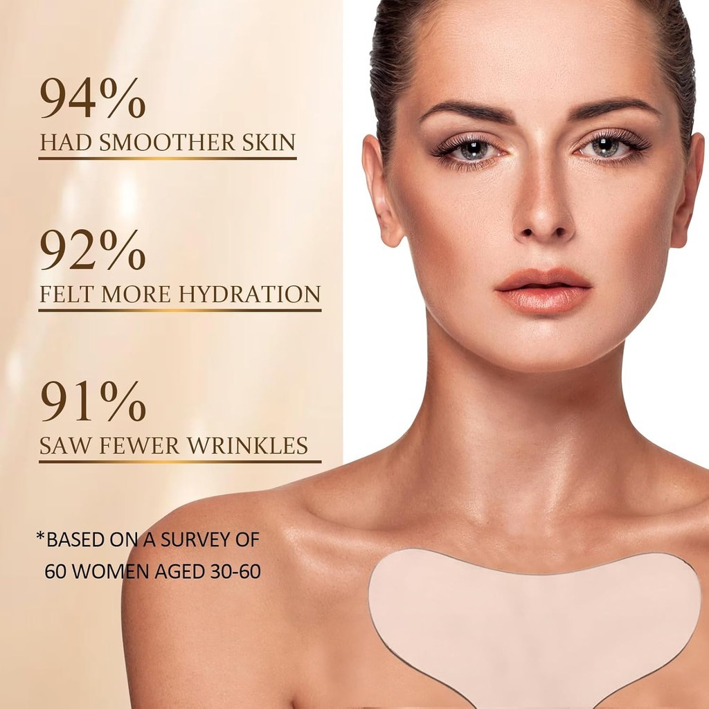 Silicone Chest Patches Neck Moisturizing Pad - Reusable Transparent ...