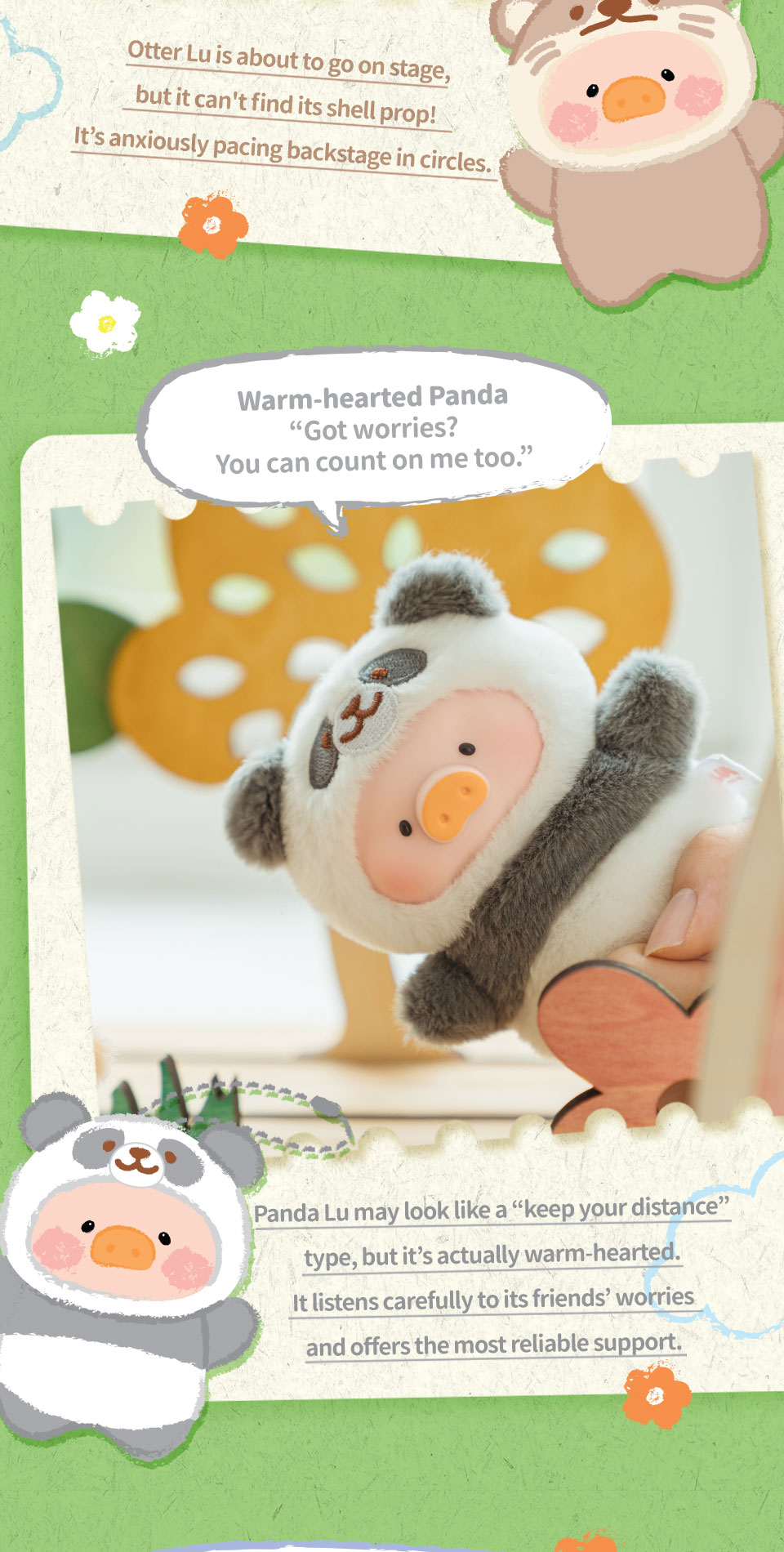 52TOYS LuLu the Piggy Animal Party - Puppet Show PVC Face Plush Keychain Blind Box Figure Toy ...