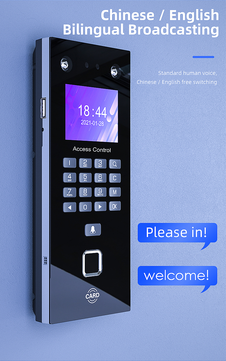 Face Recognition Door Access Control System Fingerprint Face Time ...