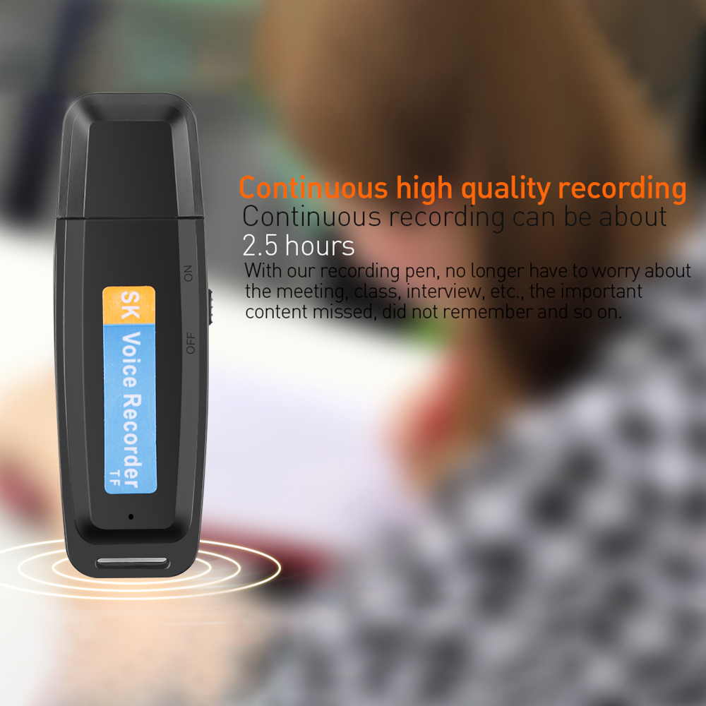 16GB/32GB/64GB Portable USB Digital Audio Voice Recorder Professional ...