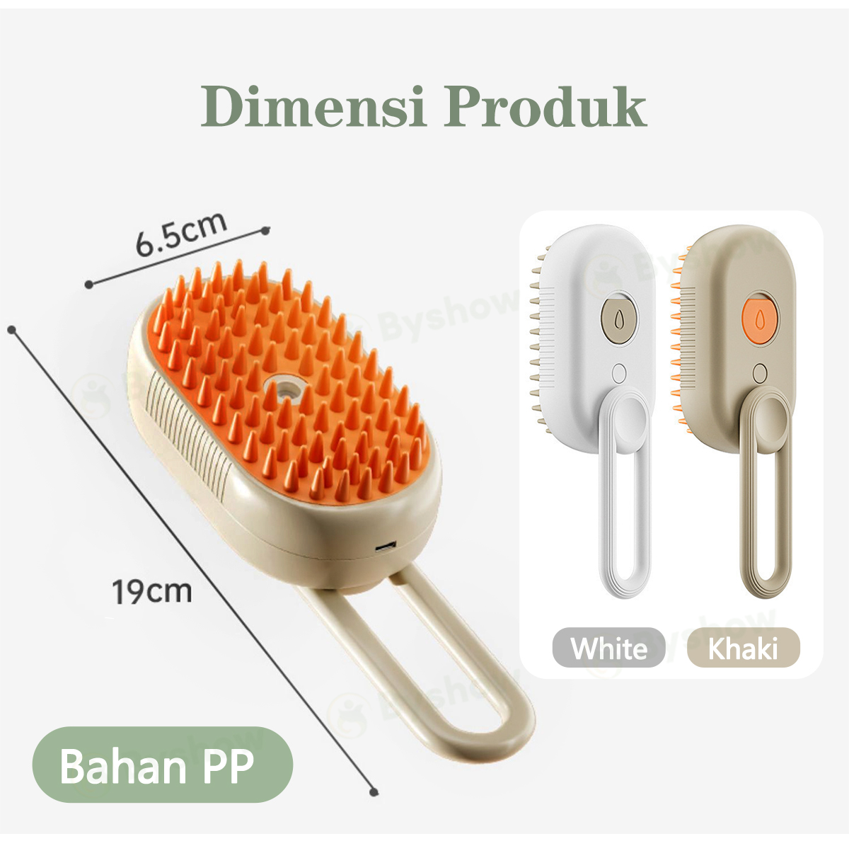 【Byshow】3 in 1 Rechargeable Cat Steam Brush Massage Pet Steam Spray ...