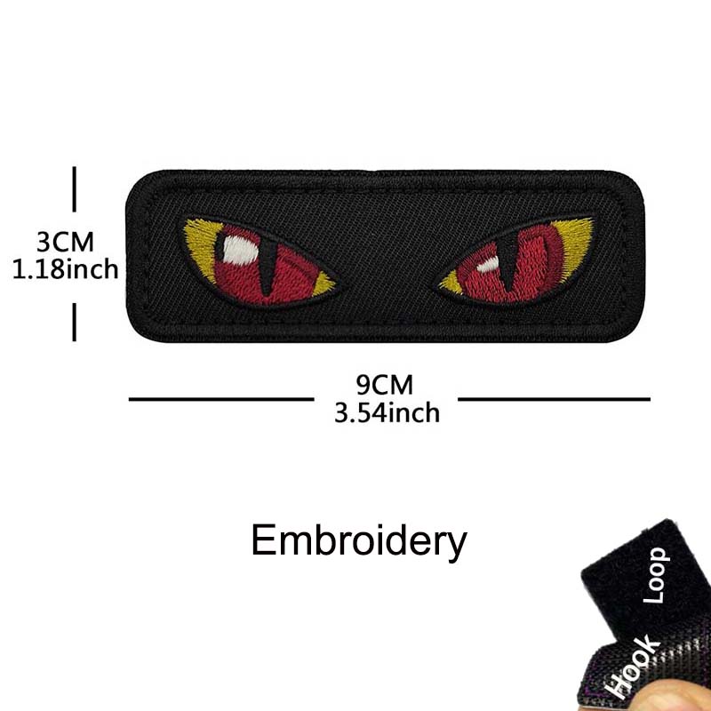 PVC Rhombus Panoramic Eye Patches,Cat Tiger Eyes,Evil Eye Embroidered ...