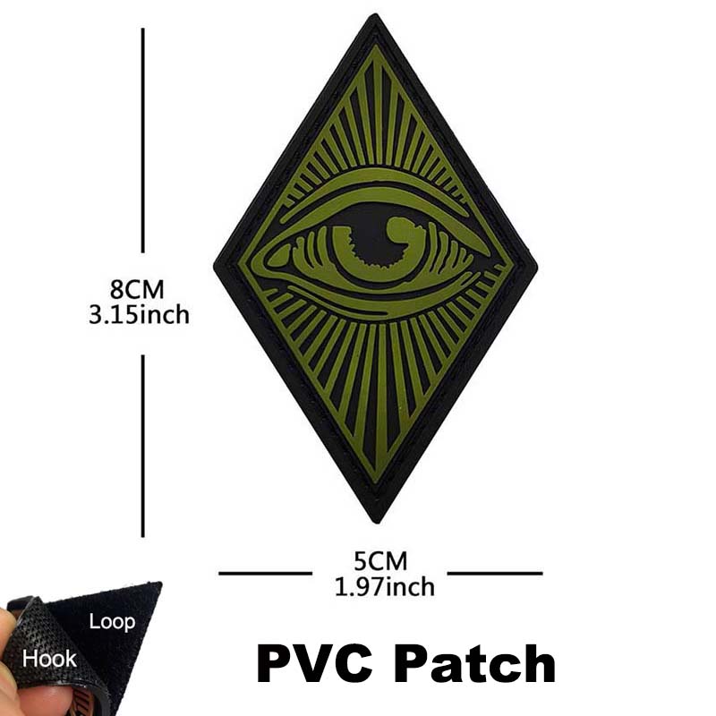 PVC Rhombus Panoramic Eye Patches,Cat Tiger Eyes,Evil Eye Embroidered ...