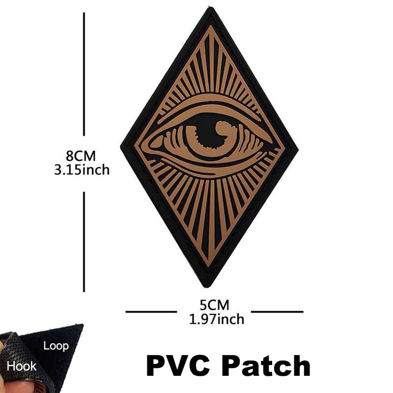 PVC Rhombus Panoramic Eye Patches,Cat Tiger Eyes,Evil Eye Embroidered ...