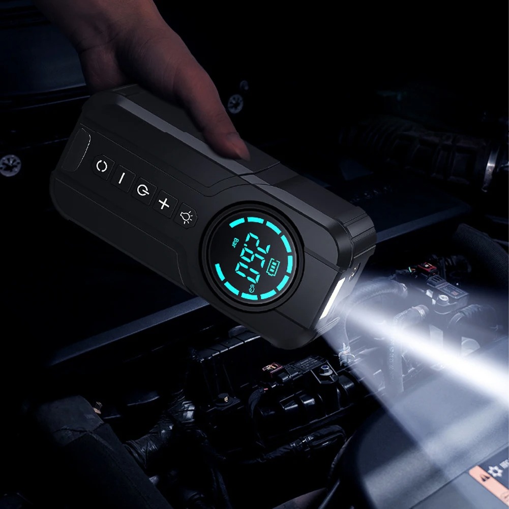Car Multi-function Air Compressor Jump Starter, Portable Tire Inflator ...