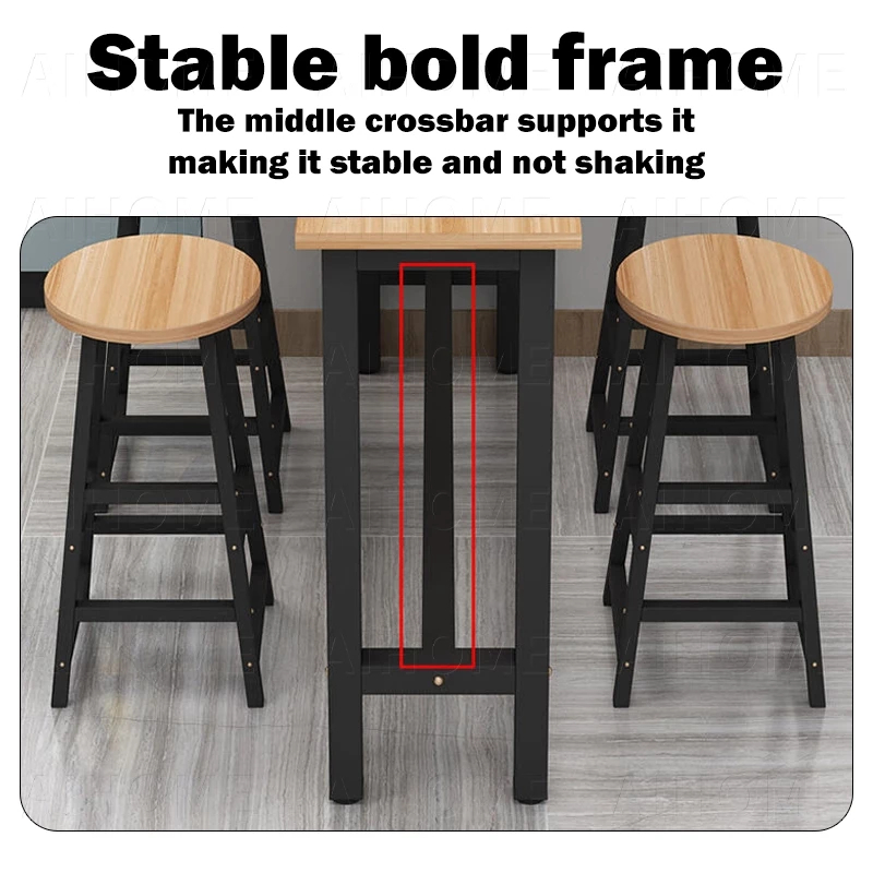【COD】Tall table bar counter white and black table home kitchen balcony ...