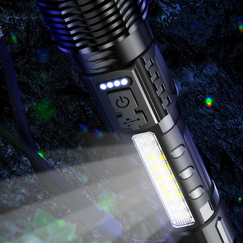 Mini Tactical Laser Flashlight, Portable LED Spotlight With Zoom And ...