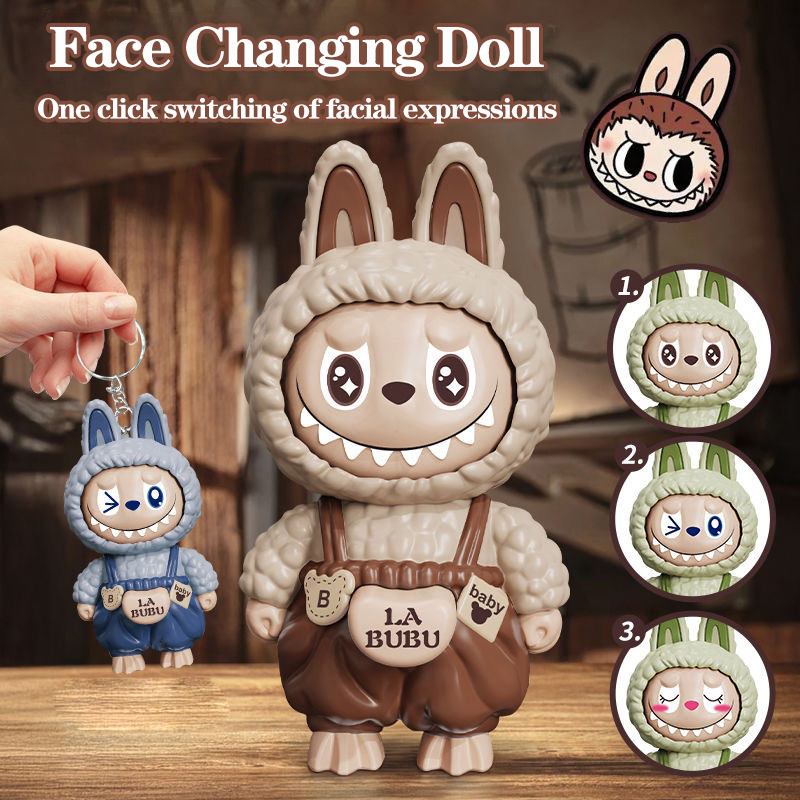 Face Changing Keychain Fun Backbag Ornament Hanging Decoration Kawai ...