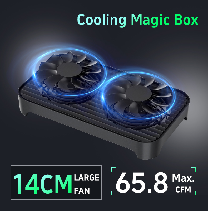 Power Train Z-X4 USB Powered Router Fan 14CM Dual Fan Router Cooler ...