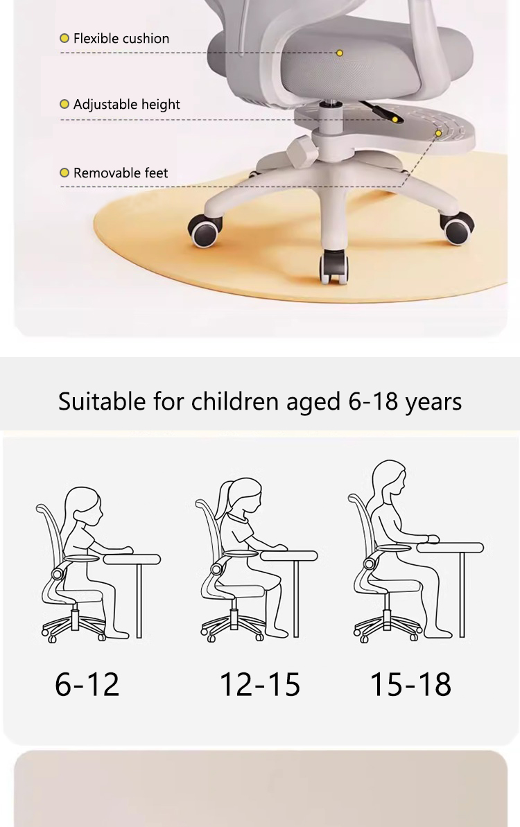 UEESHOP Children Learning Chair Liftable Student Homework Dedicated ...