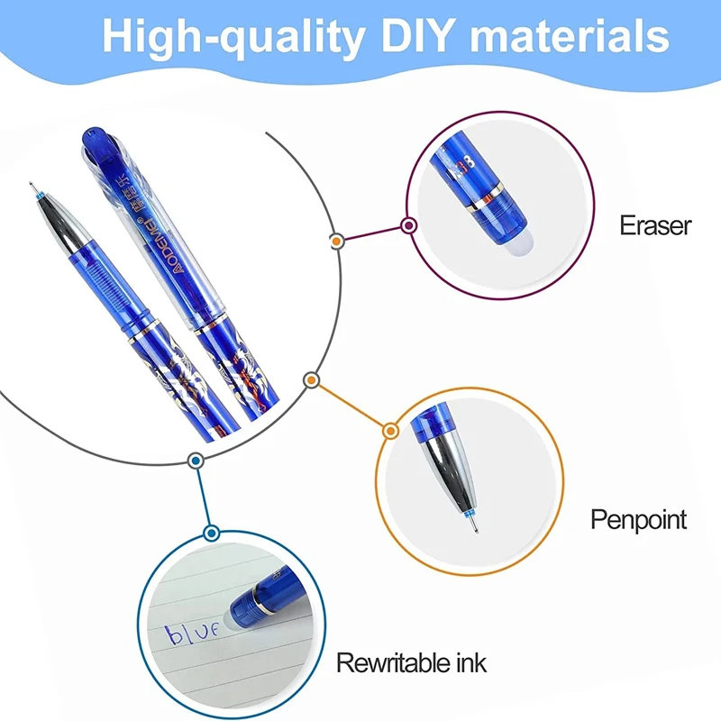 25pcs Retractable Erasable Gel Pen Set Neutral Ink Pens for Students ...