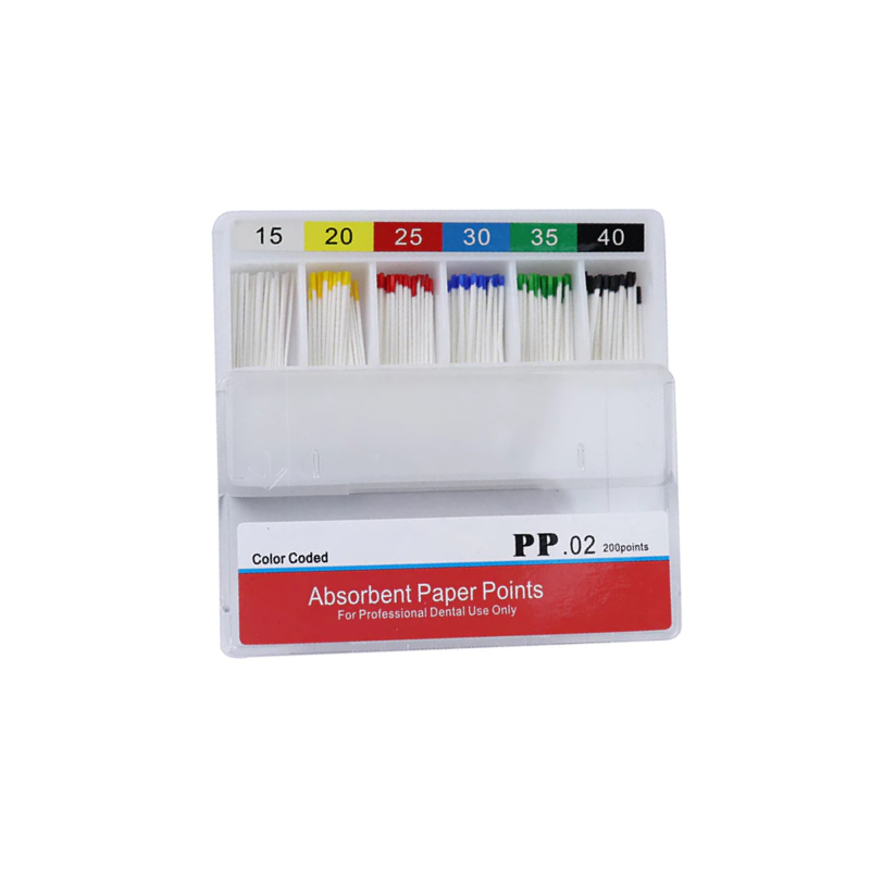 02# Taper Dental Endodontic Absorbent Paper Points Sterile 7 Sizes ...