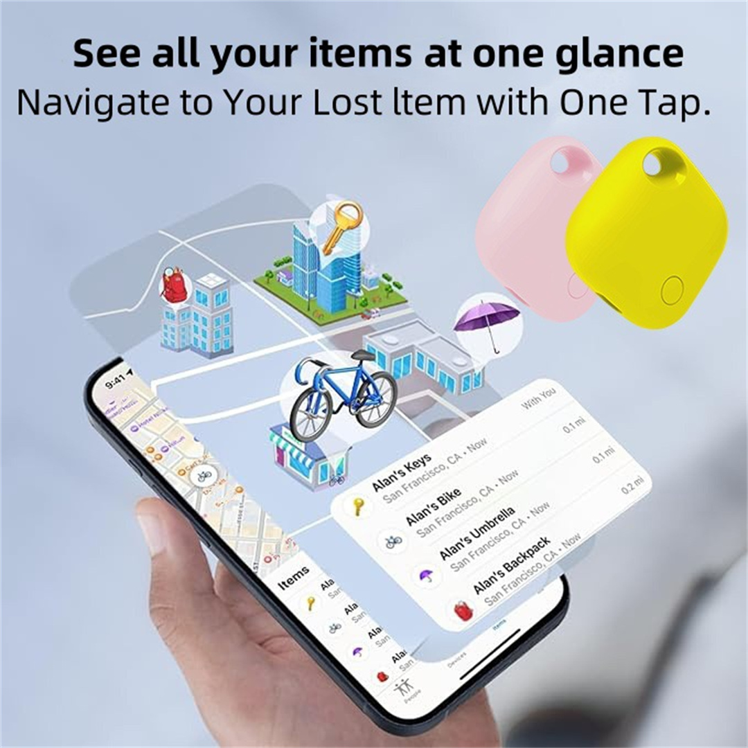 RSH Rechargeable Smart Tag Global GPS Tracker Keys and Pet Bluetooth ...