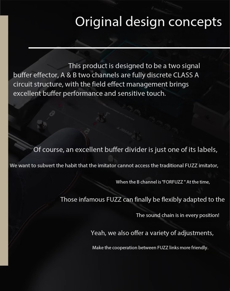 Musontek Buffer Single Block Buffer Effect Device One In Two Out Fuzz ...