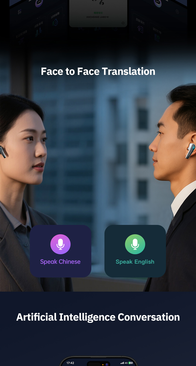 Machenike TH60 Pro AI Wireless Earphones Bluetooth 5.4 TWS Earbuds 0 ...