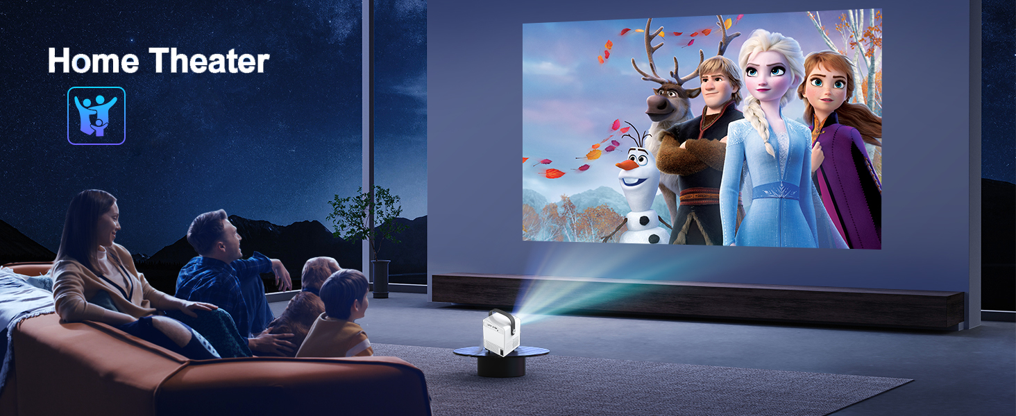 T2 Pro Mini Projector Portable Projector 4K Support Full HD Outdoor ...