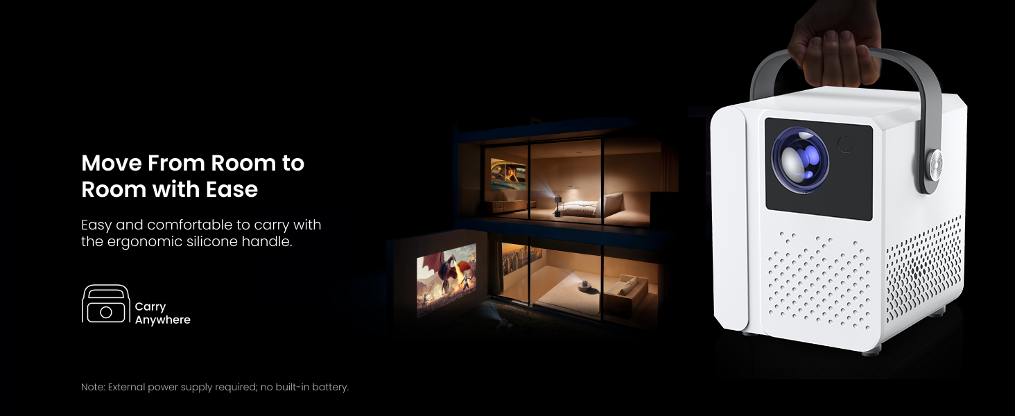 T2 Pro Mini Projector Portable Projector 4K Support Full HD Outdoor ...