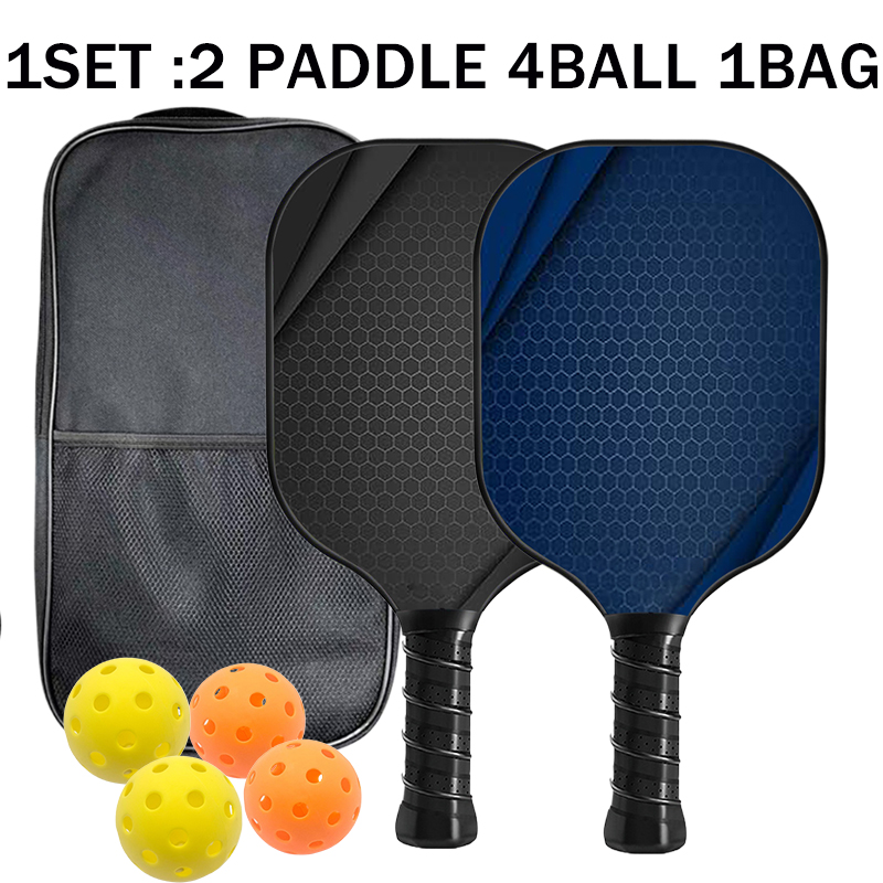 Pickleball Paddle Set with Pickleball Rackets Lightweight Glass Fiber ...