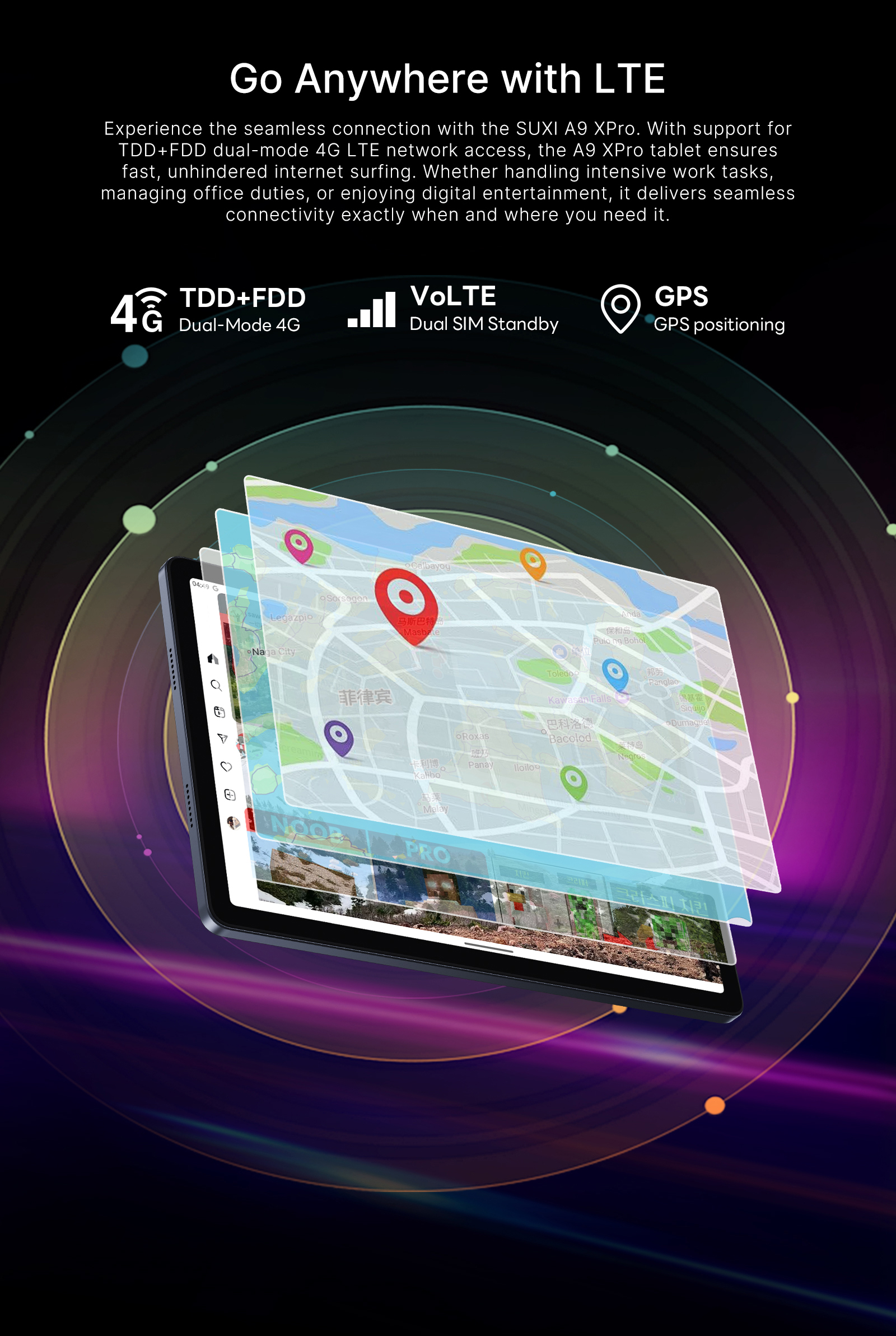 SUXI A9 XPro tablet Android 14 14+256GB 11" 2K 7000mAh Unisoc T616 4G ...