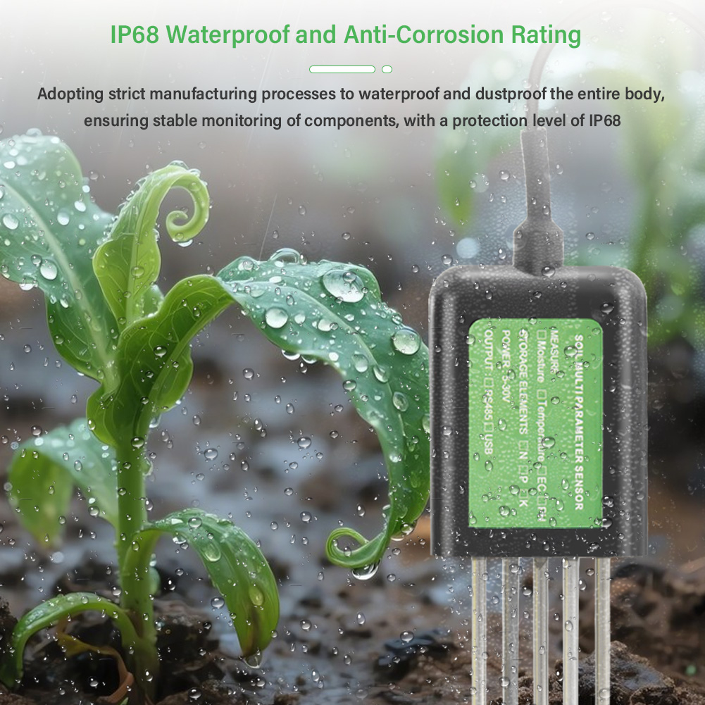 YIERYI 7-in-1 Soil Integrated Sensor EC/PH/NPK/Temp/Humidity/Fertility Soil Rapid Gauge Suitable ...