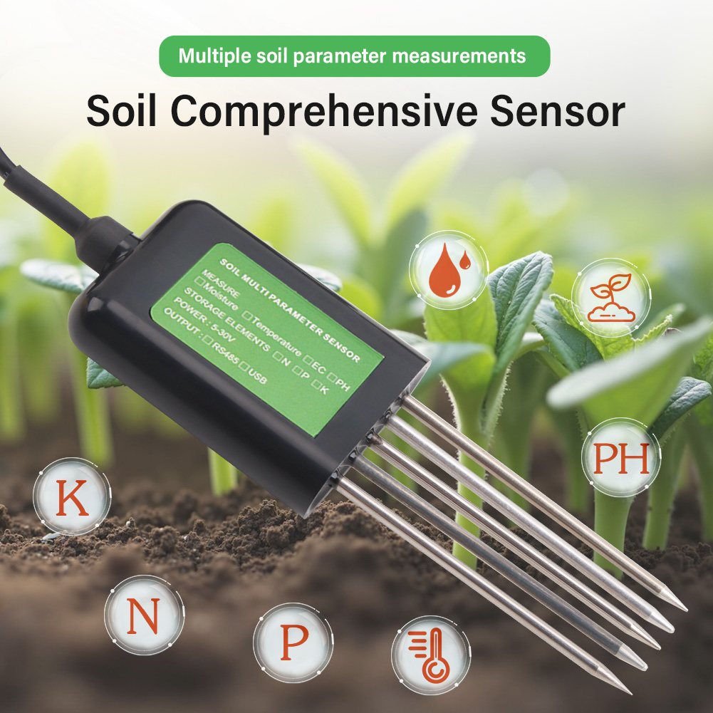 YAGO 7-in-1 Smart Soil Sensor USB to Phone Test Moisture/pH/EC/NPK/Temp ...